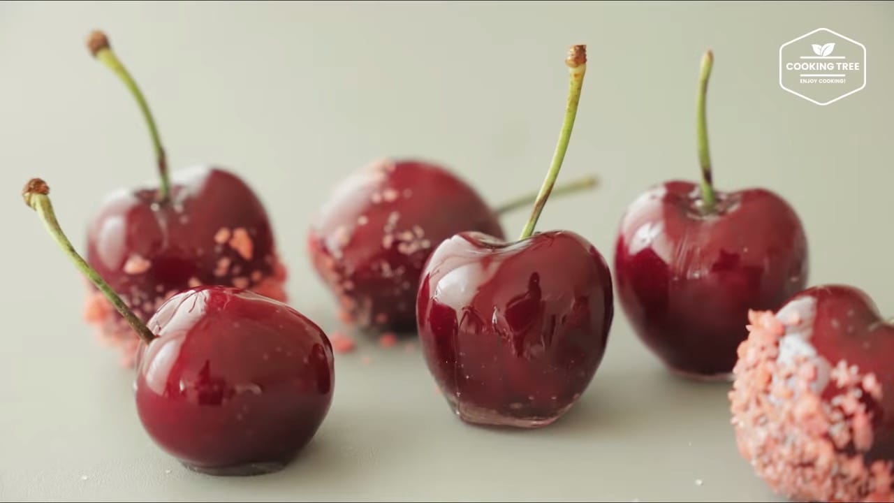 Cherry Tanghulu with Popping candy, Candied fruit Recipe - Cooking Tree