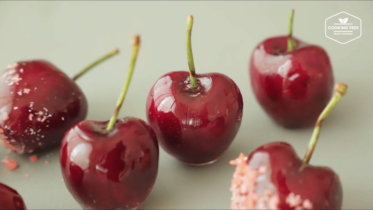 Cherry Tanghulu with Popping candy, Candied fruit Recipe - Cooking Tree