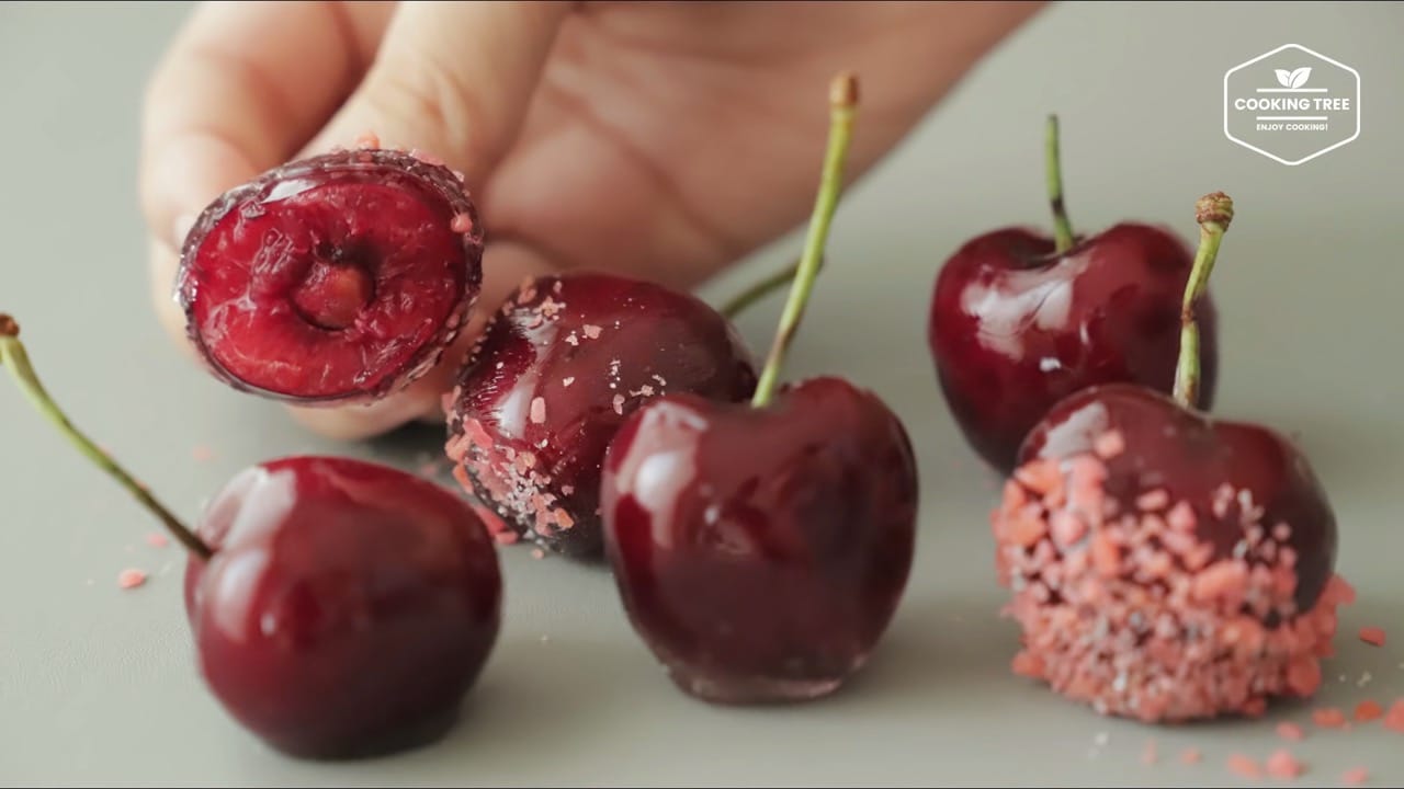 Cherry Tanghulu with Popping candy, Candied fruit Recipe - Cooking Tree