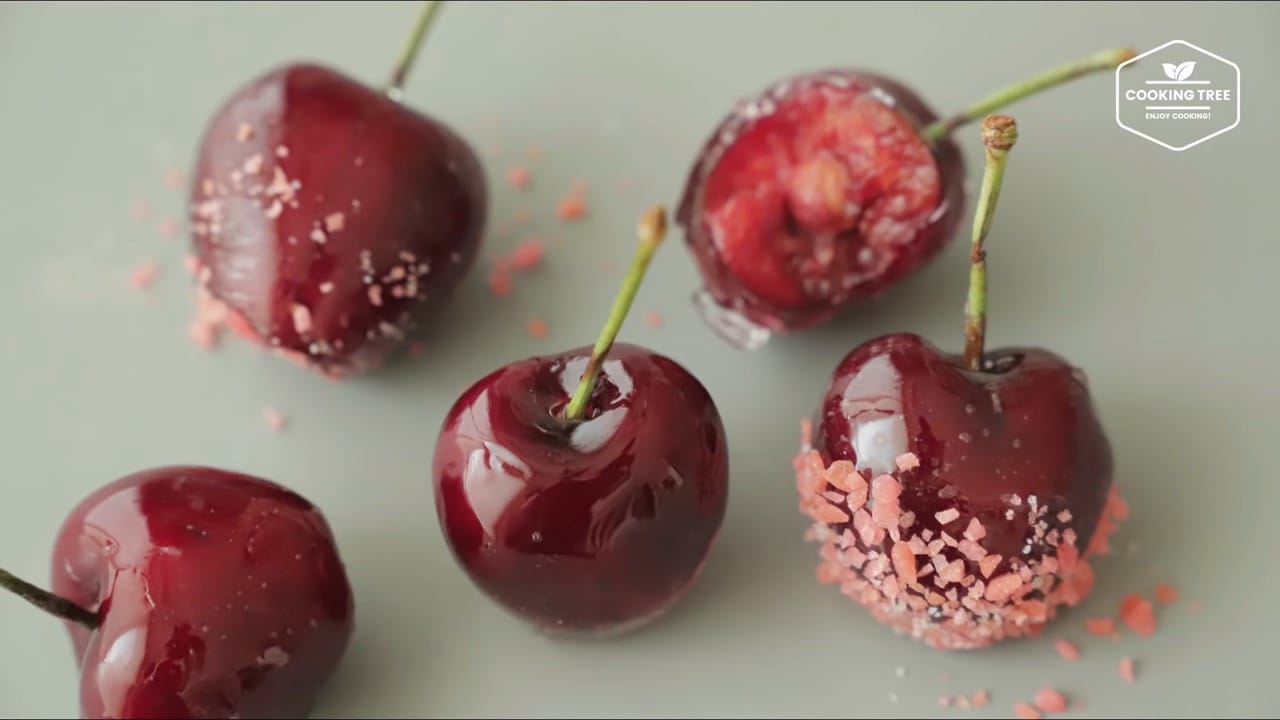 Cherry Tanghulu with Popping candy, Candied fruit Recipe - Cooking Tree