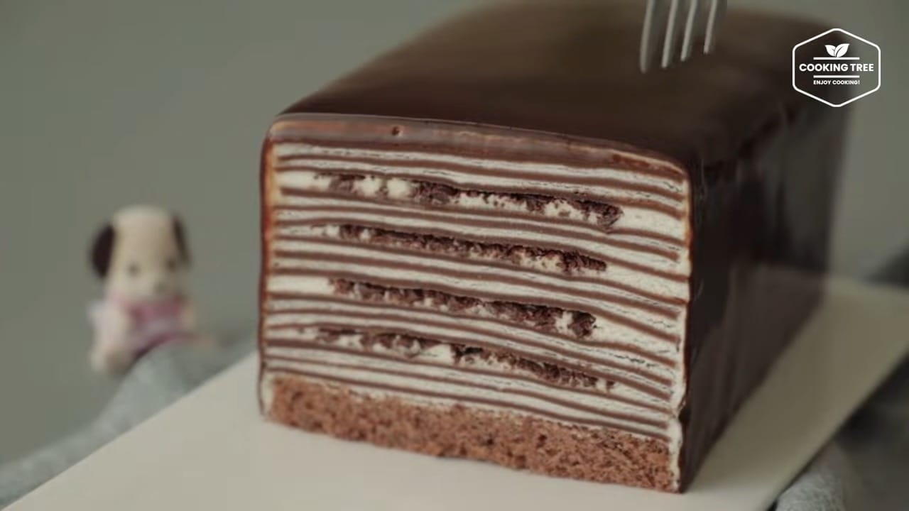 Chocolate Crepe Cake Recipe - Cooking Tree