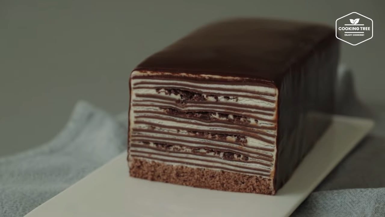 Chocolate Crepe Cake Recipe | Cooking Tree