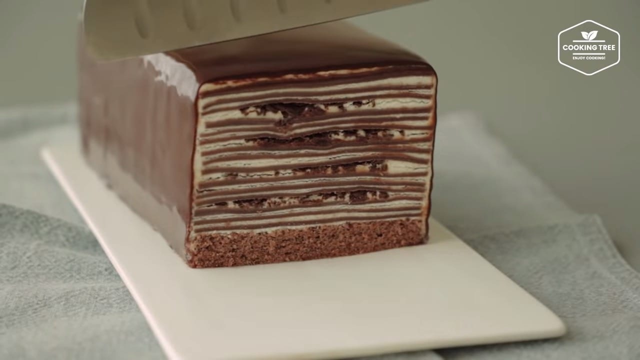 Chocolate Crepe Cake Recipe - Cooking Tree