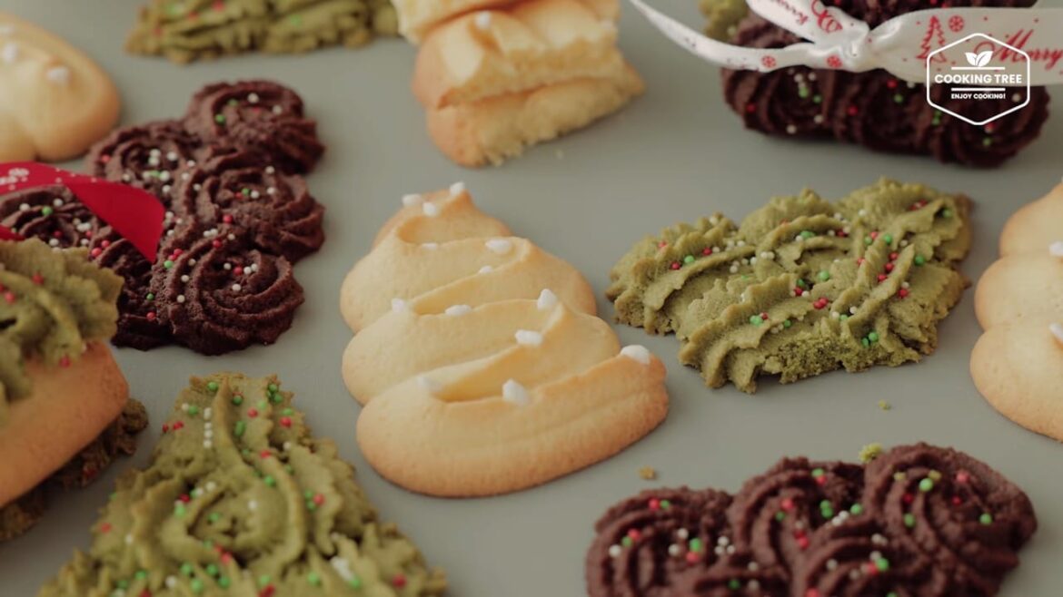 Christmas Tree Butter Cookies Recipe - Cooking Tree