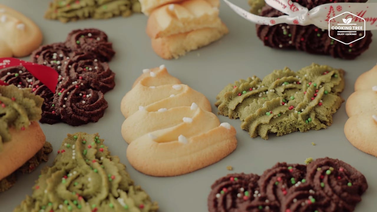 Christmas Tree Butter Cookies Recipe - Cooking Tree