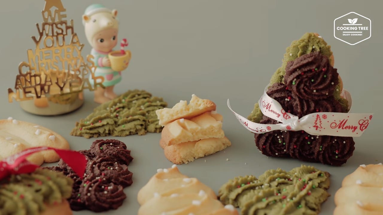 Christmas Tree Butter Cookies Recipe - Cooking Tree