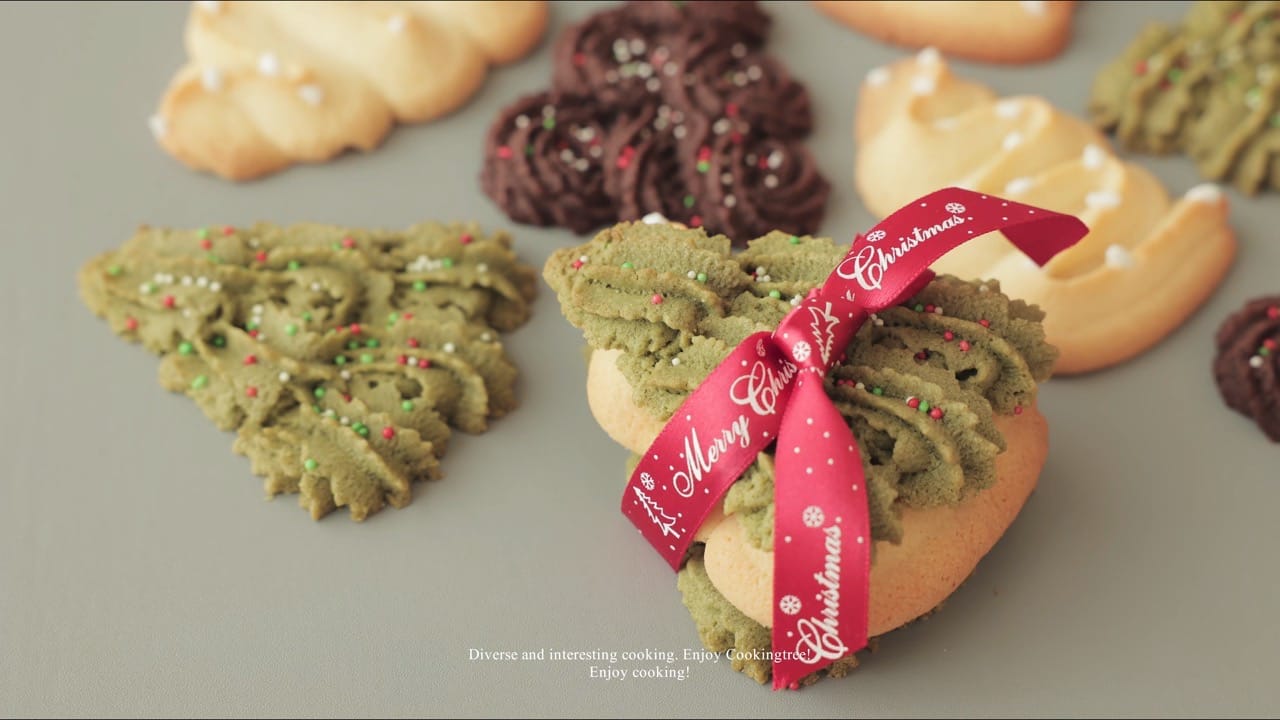 Christmas Tree Butter Cookies Recipe - Cooking Tree