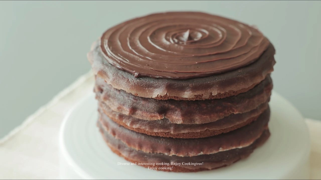 Chocolate Crepe Cake Recipe - Cooking Tree