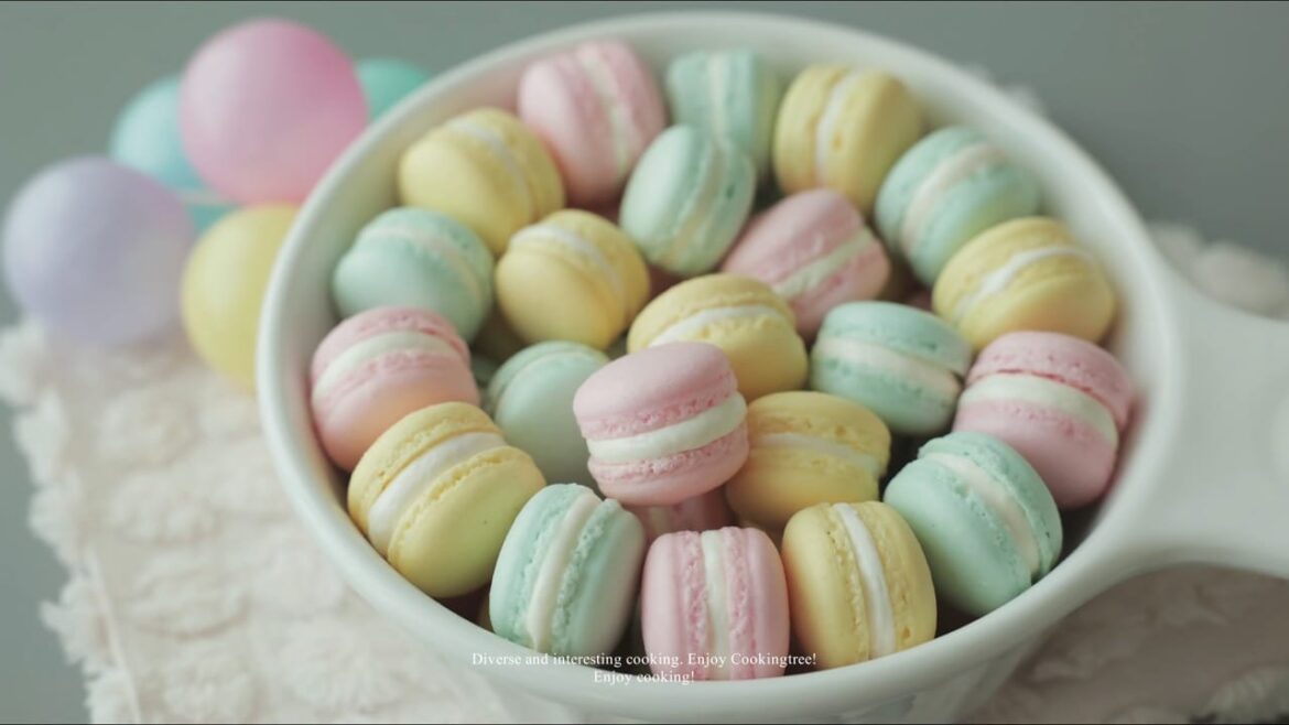 Pastel Yogurt Mini Macarons Recipe - Cooking Tree