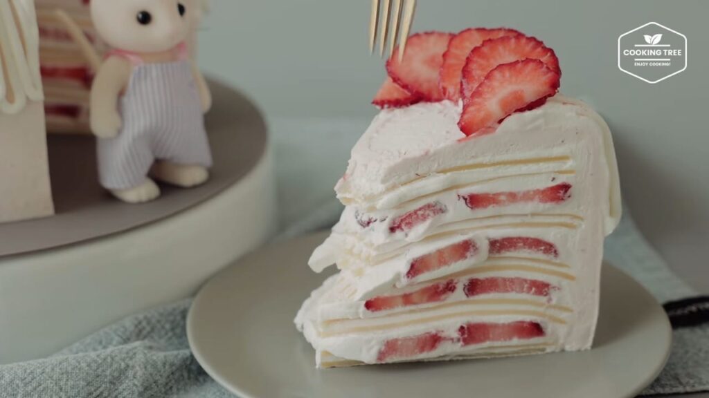 Strawberry Crepe Cake Recipe - Cooking Tree