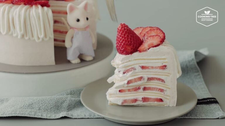 Strawberry Crepe Cake Recipe | Cooking Tree
