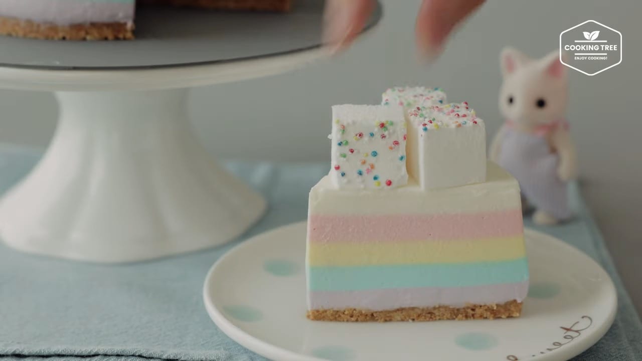 Marshmallow Pastel Cheesecake Recipe - Cooking Tree