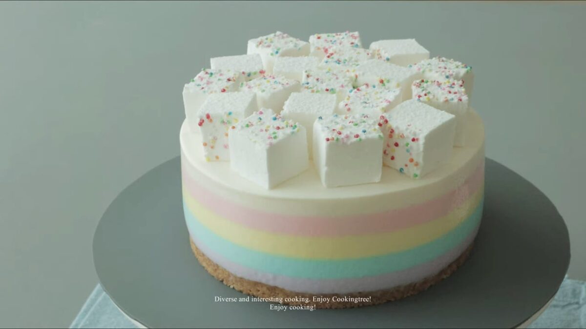 Marshmallow Pastel Cheesecake Recipe - Cooking Tree