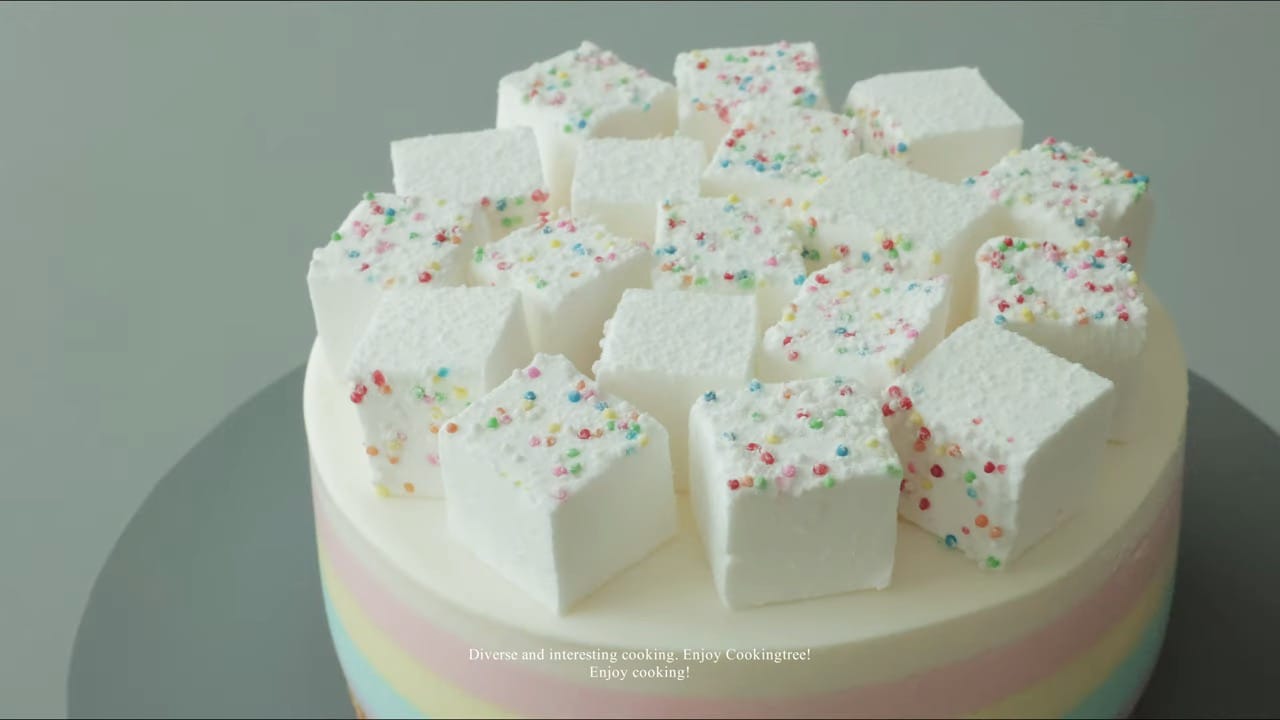 Marshmallow Pastel Cheesecake Recipe - Cooking Tree