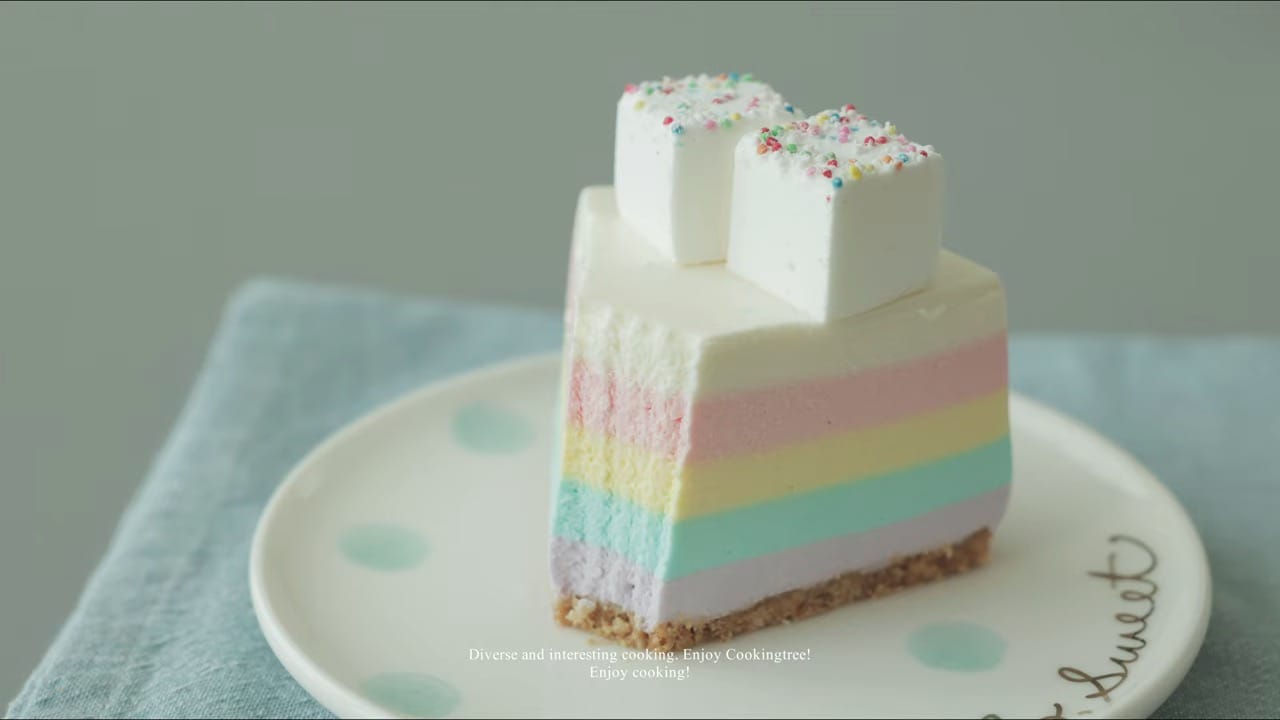 Marshmallow Pastel Cheesecake Recipe - Cooking Tree