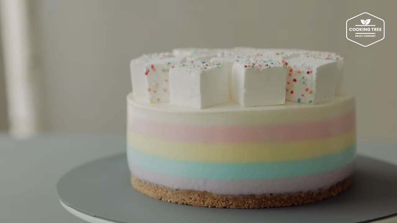 Marshmallow Pastel Cheesecake Recipe - Cooking Tree