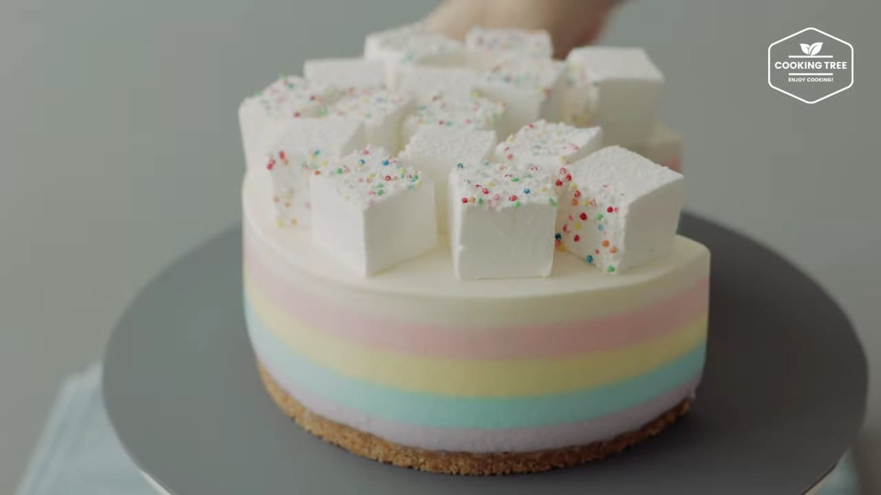 Marshmallow Pastel Cheesecake Recipe - Cooking Tree