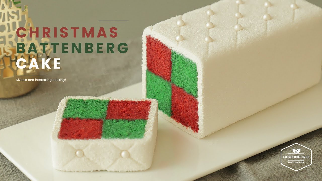 Christmas Battenberg Cake Recipe | Cooking Tree