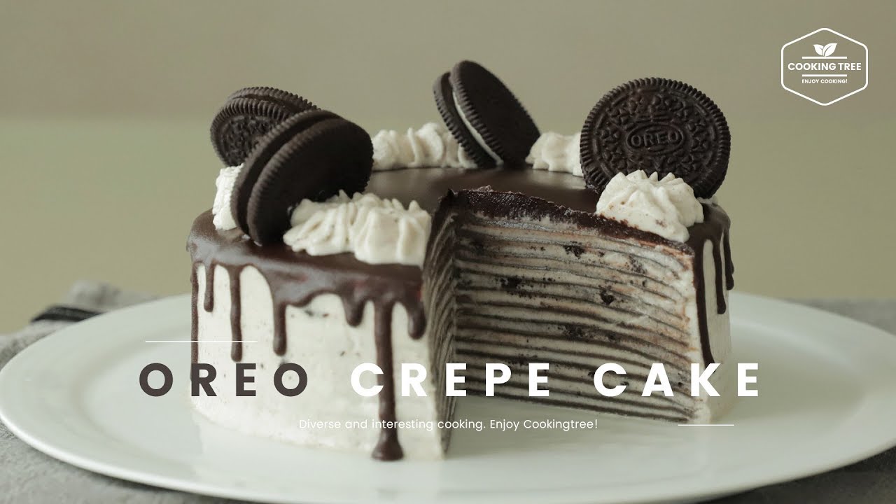 Oreo Crepe Cake Recipe | Cooking Tree
