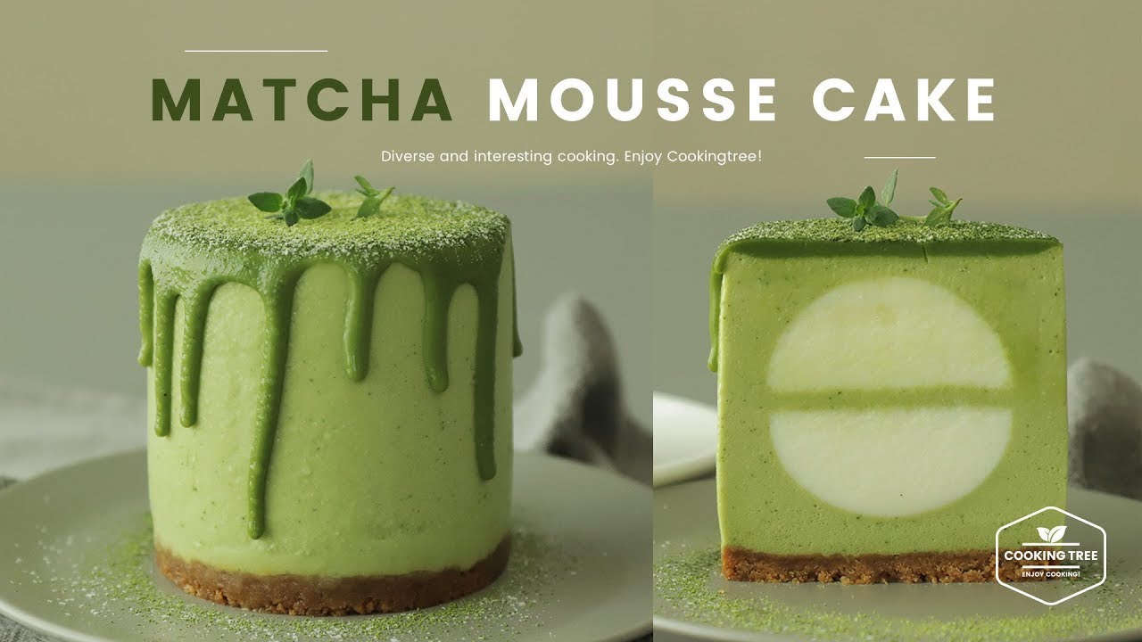 Green tea White Chocolate Mousse Cake Recipe