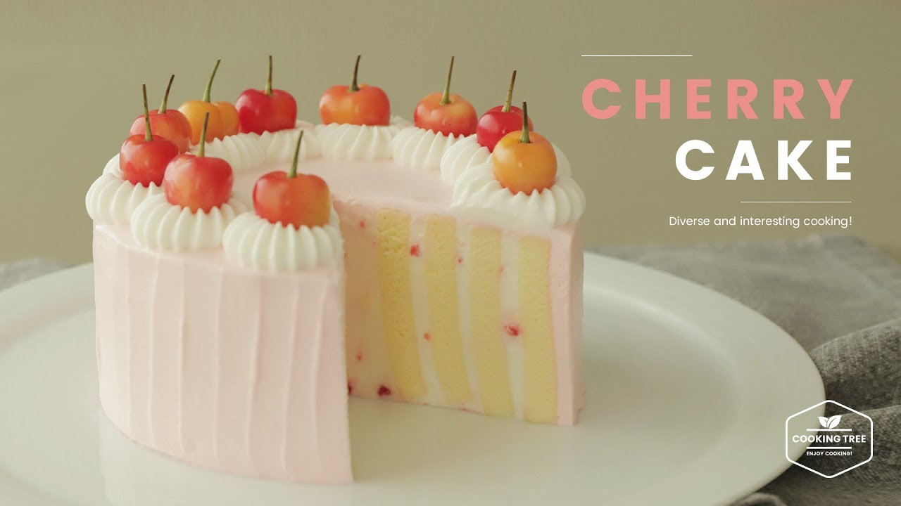 Cherry vertical layer cake Recipe
