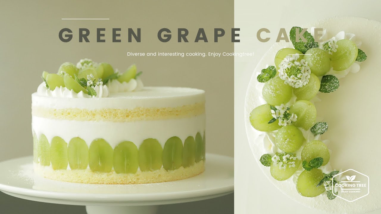 Green grape yogurt cream cake Recipe