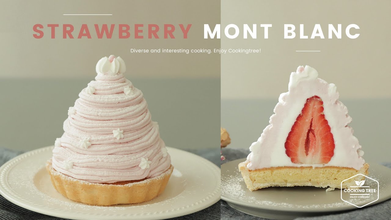 Strawberry mont blanc tart Recipe