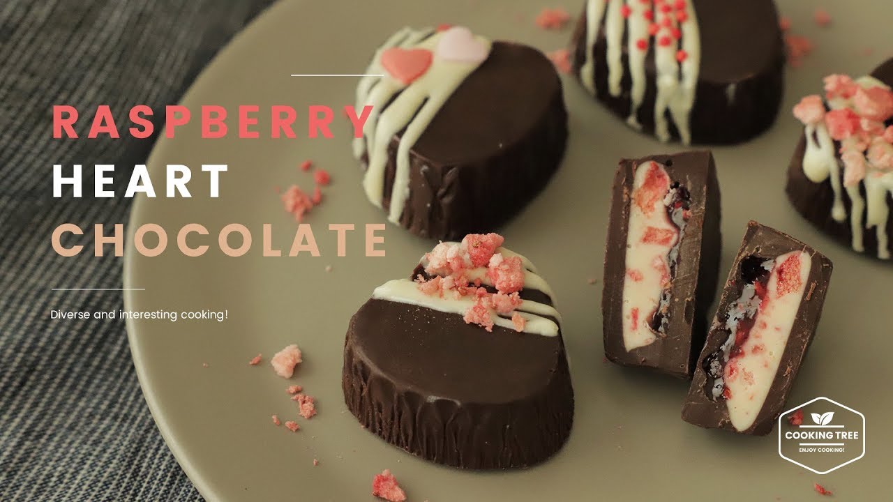 Valentine's Day Raspberry Heart Chocolate Recipe