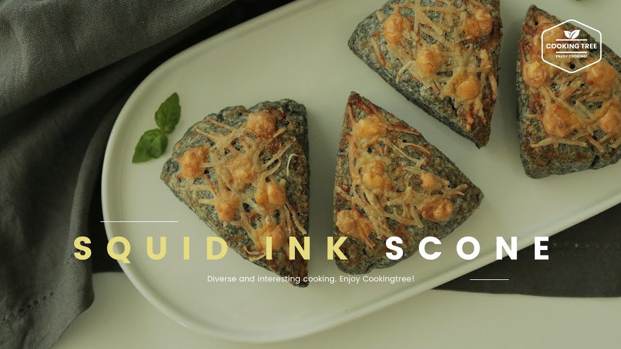 Squid ink Cheese scones Recipe