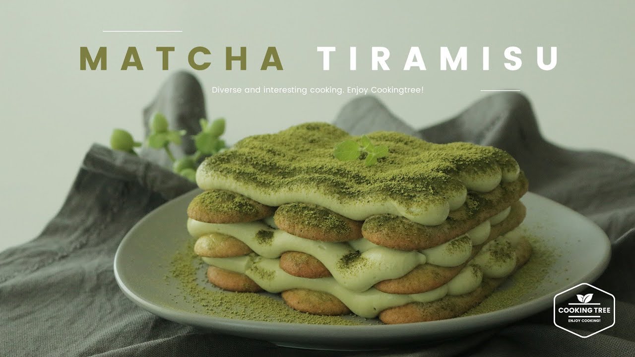 Lady finger & Green tea (Matcha) tiramisu Recipe
