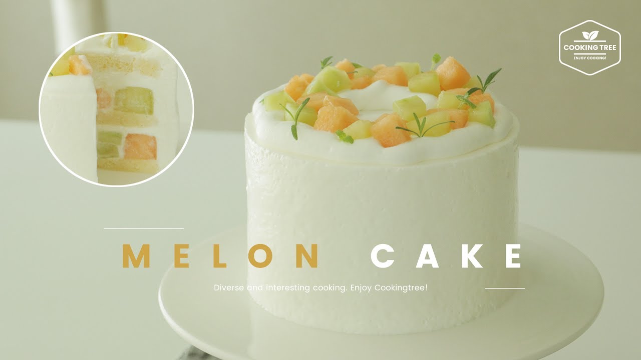 Green & Red melon cake Recipe
