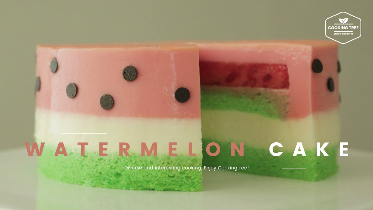 Watermelon Mousse Cake Recipe