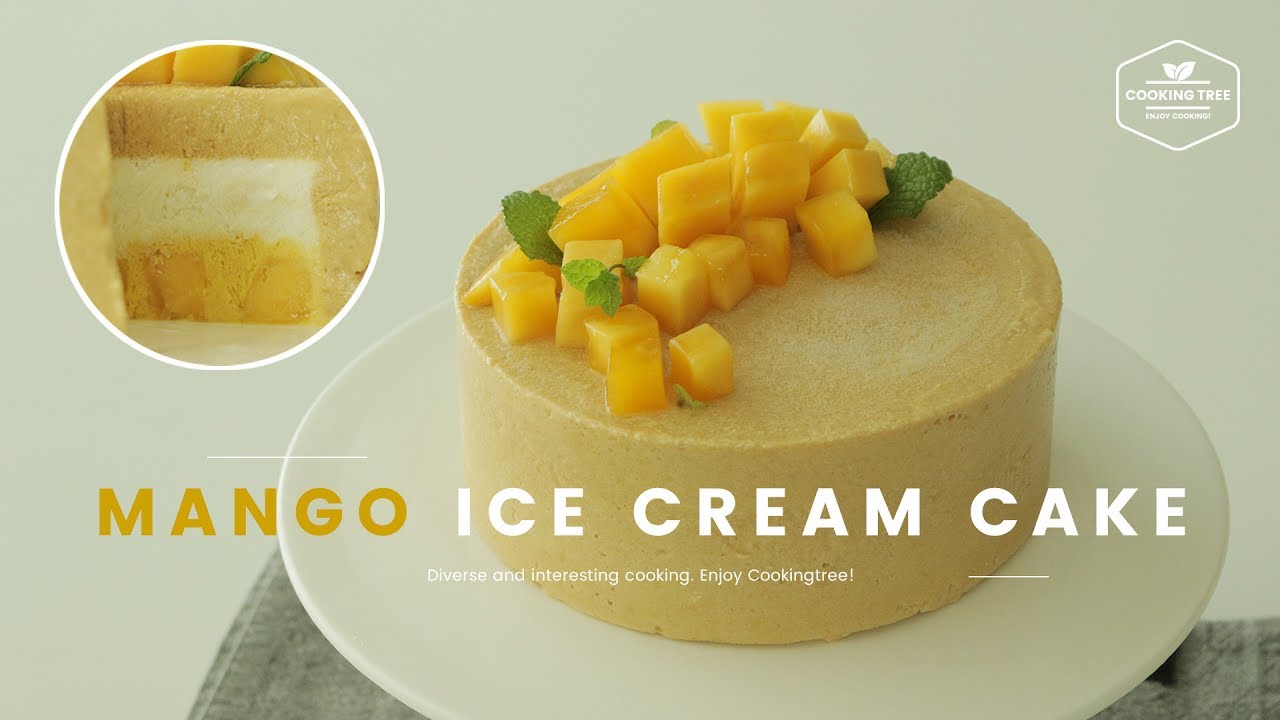 Mango ice cream cake Recipe