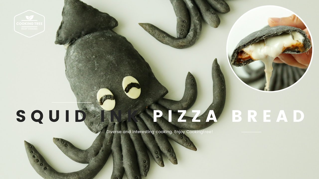 How to make squid ink pizza bread
