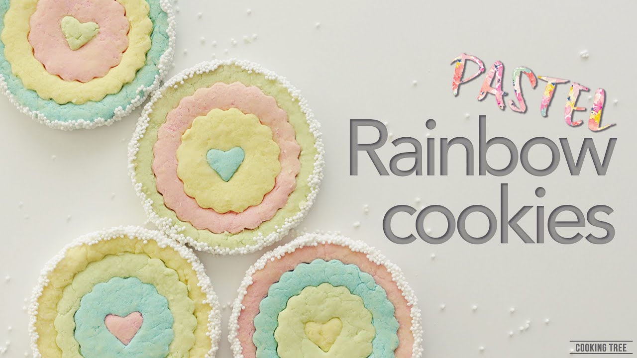 How to make Pastel Rainbow Ruffle cookies