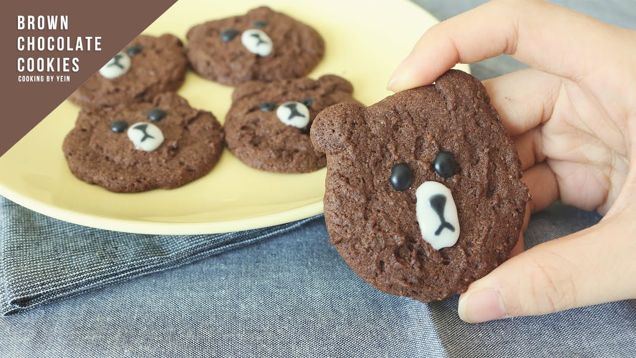 How to make LINE Brown Chocolate Almond Cookies