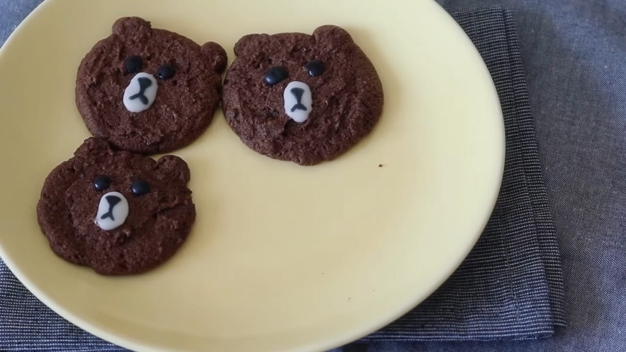 How to make LINE Brown Chocolate Almond Cookies