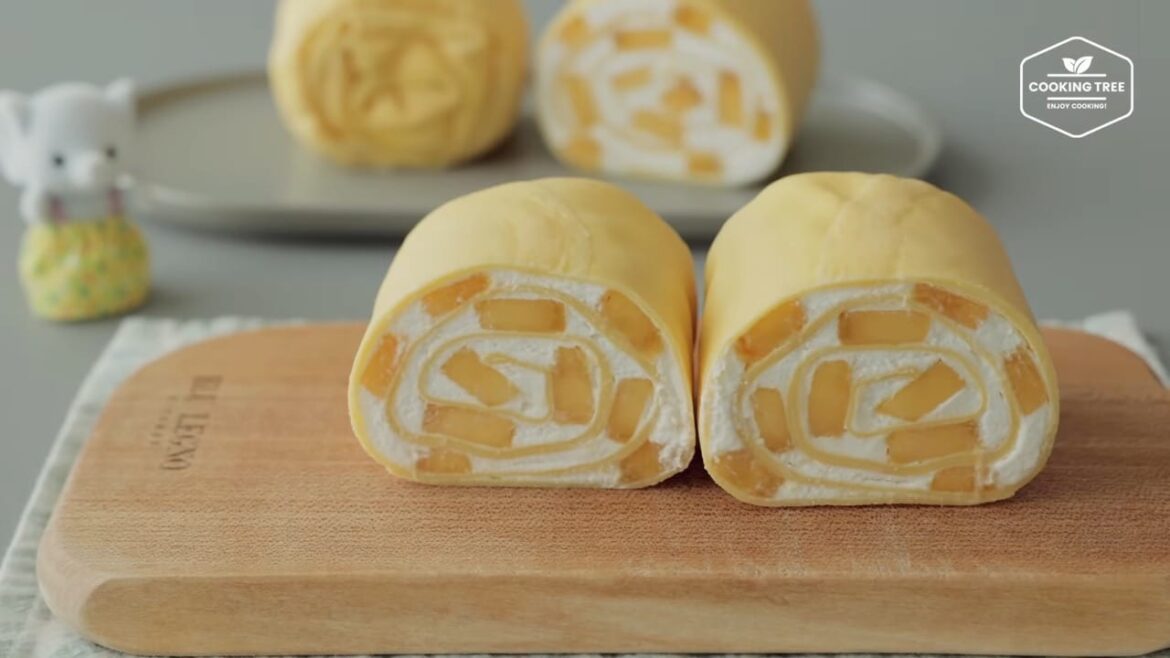 Mango Crepe Roll Cake Recipe - Cooking Tree