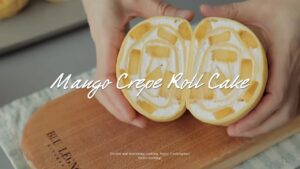 Mango Crepe Roll Cake Recipe - Cooking Tree