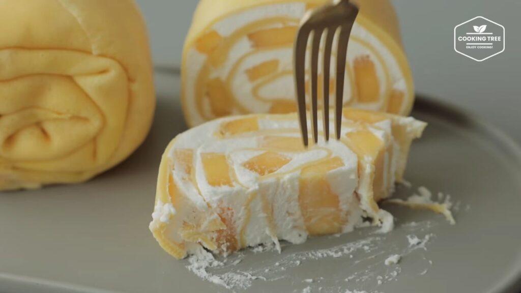 Mango Crepe Roll Cake Recipe - Cooking Tree