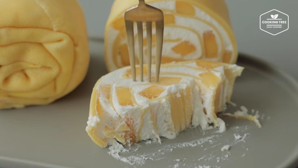 Mango Crepe Roll Cake Recipe - Cooking Tree