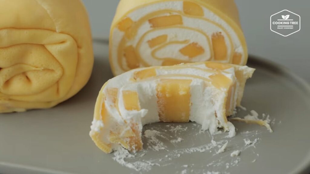 Mango Crepe Roll Cake Recipe - Cooking Tree