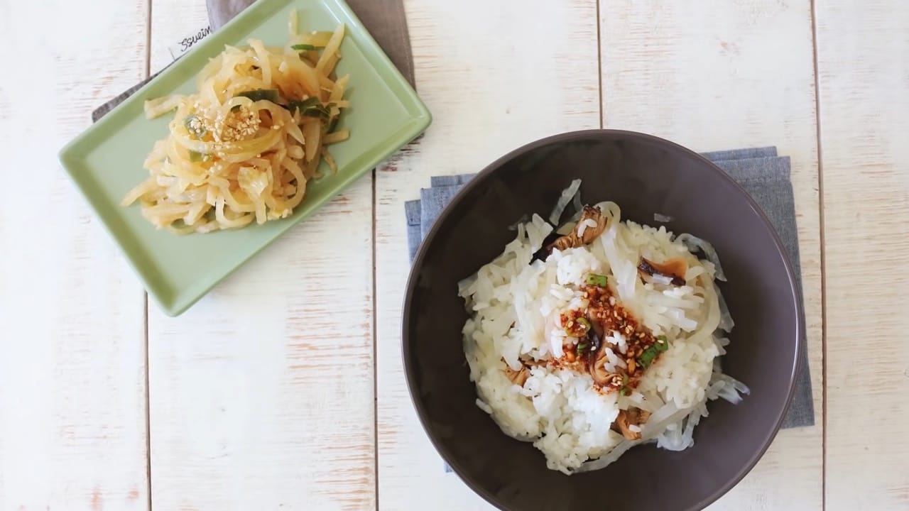 How to Make radish rice & radish greens