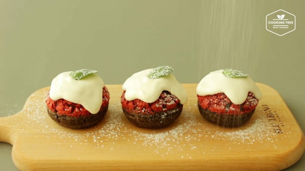 How to make Christmas Chocolate Cookie Choux Cream Puffs