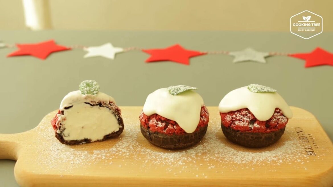 How to make Christmas Chocolate Cookie Choux Cream Puffs