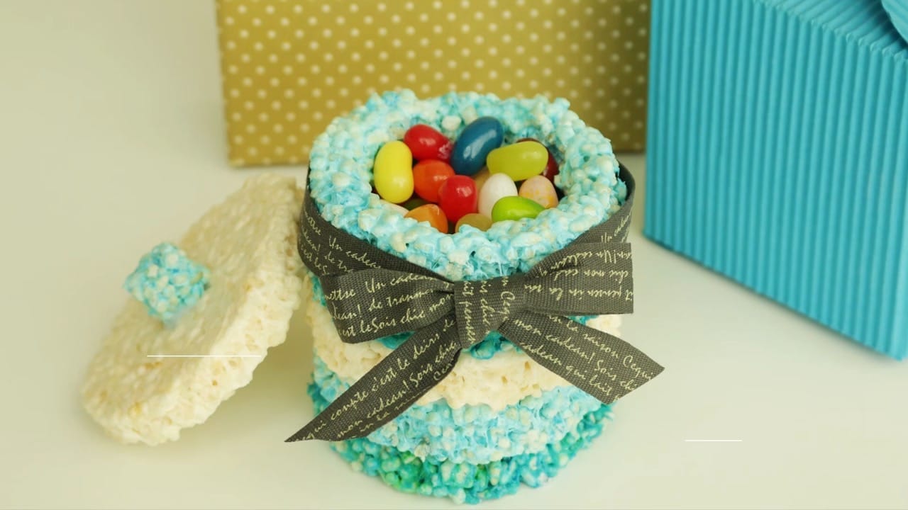 How to make Gift box Rice crispy treats