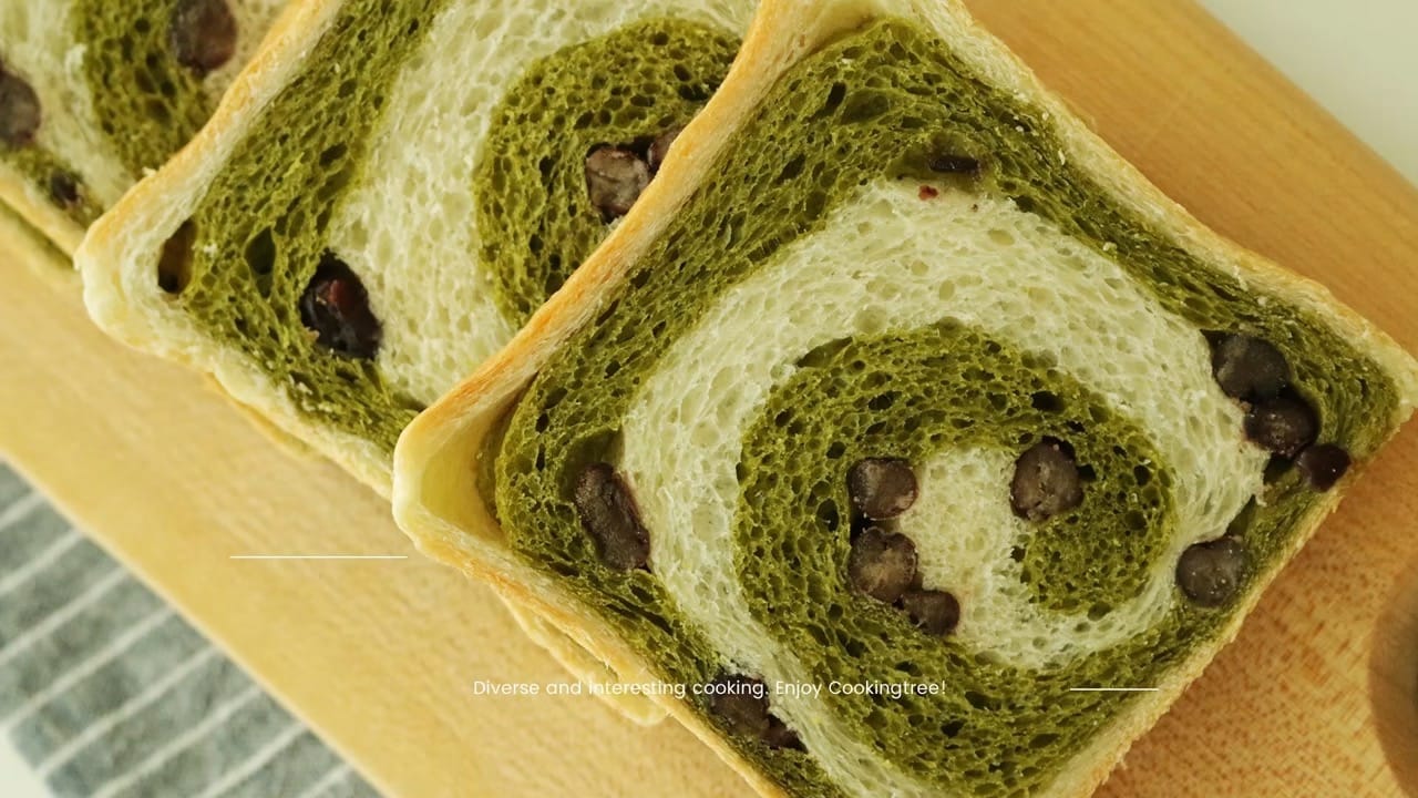 Green Tea Marble Cube Bread (Matcha Bread) Recipe