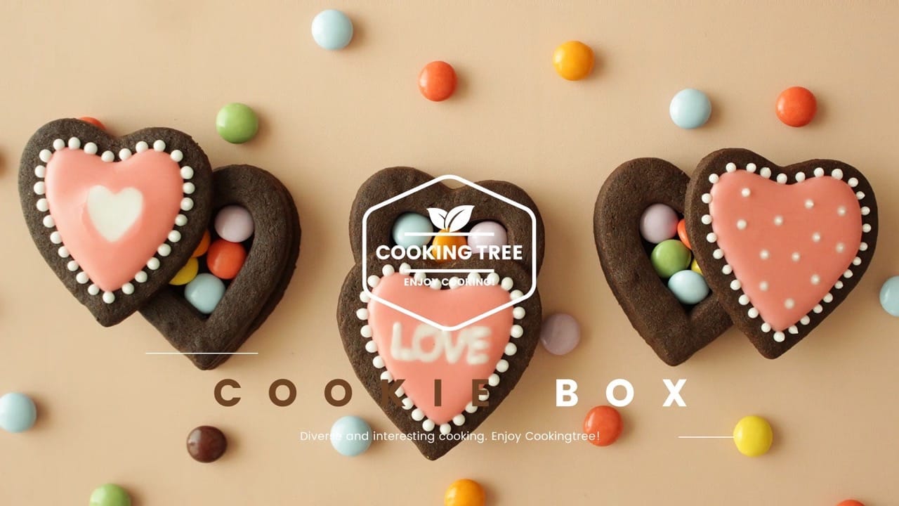 Heart cookies chocolate box Recipe