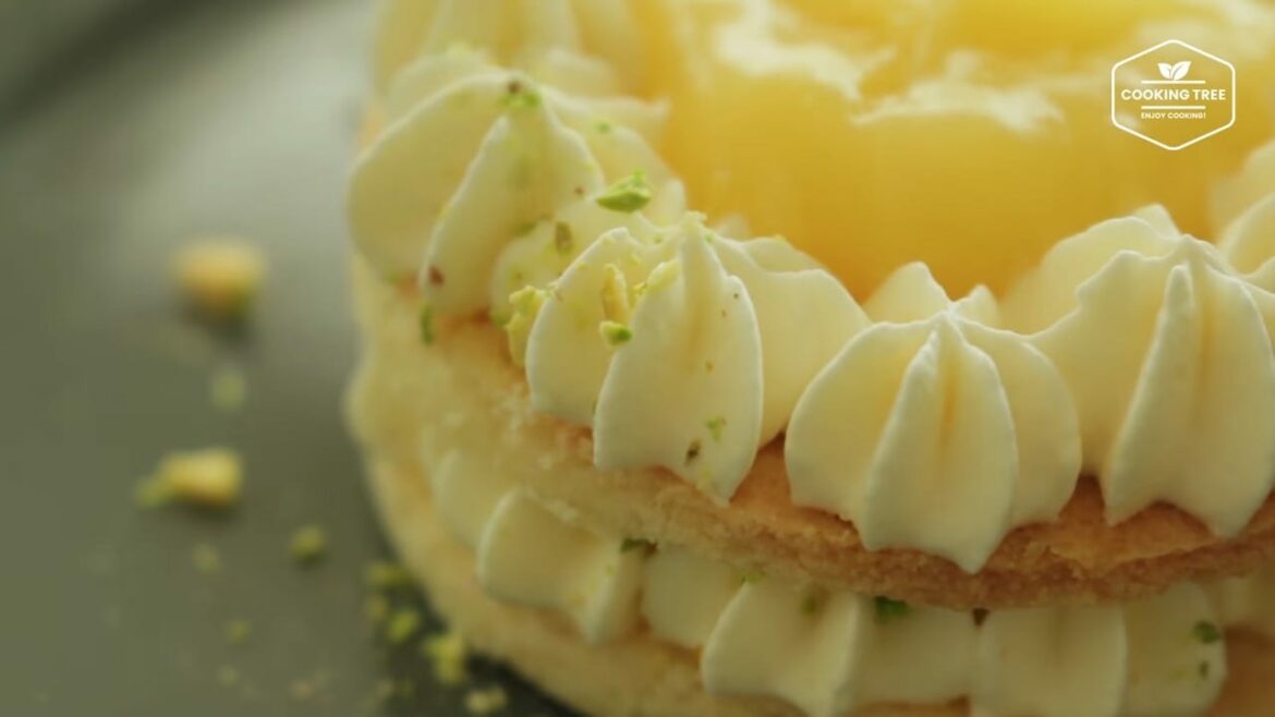 Lemon curd pistachio Mille-feuille Recipe