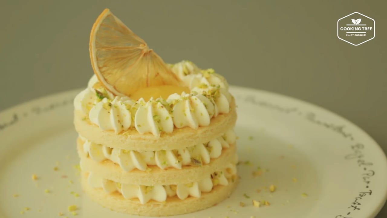 Lemon curd pistachio Mille-feuille Recipe